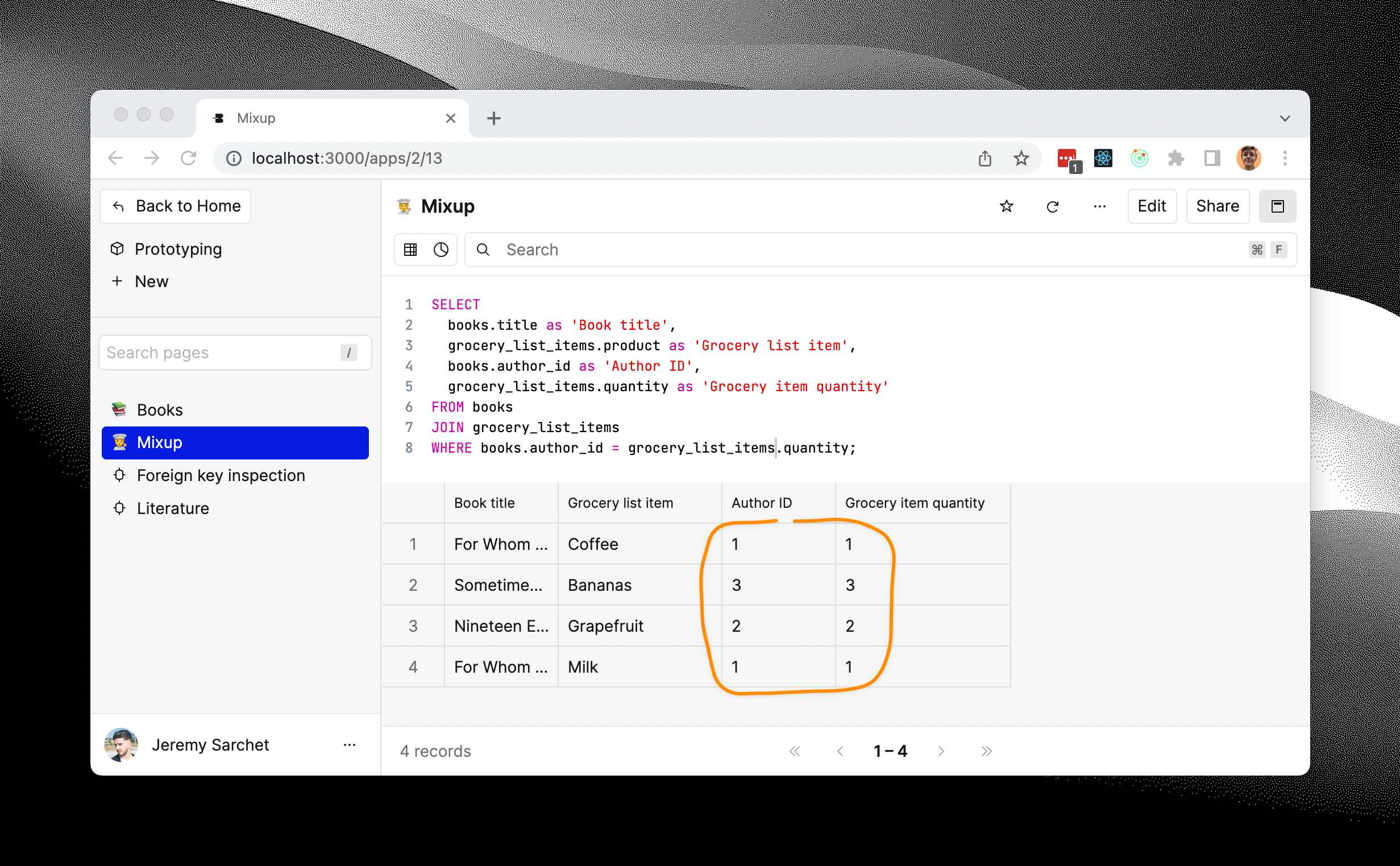 Database table joins with and without foreign-key constraints | Basedash